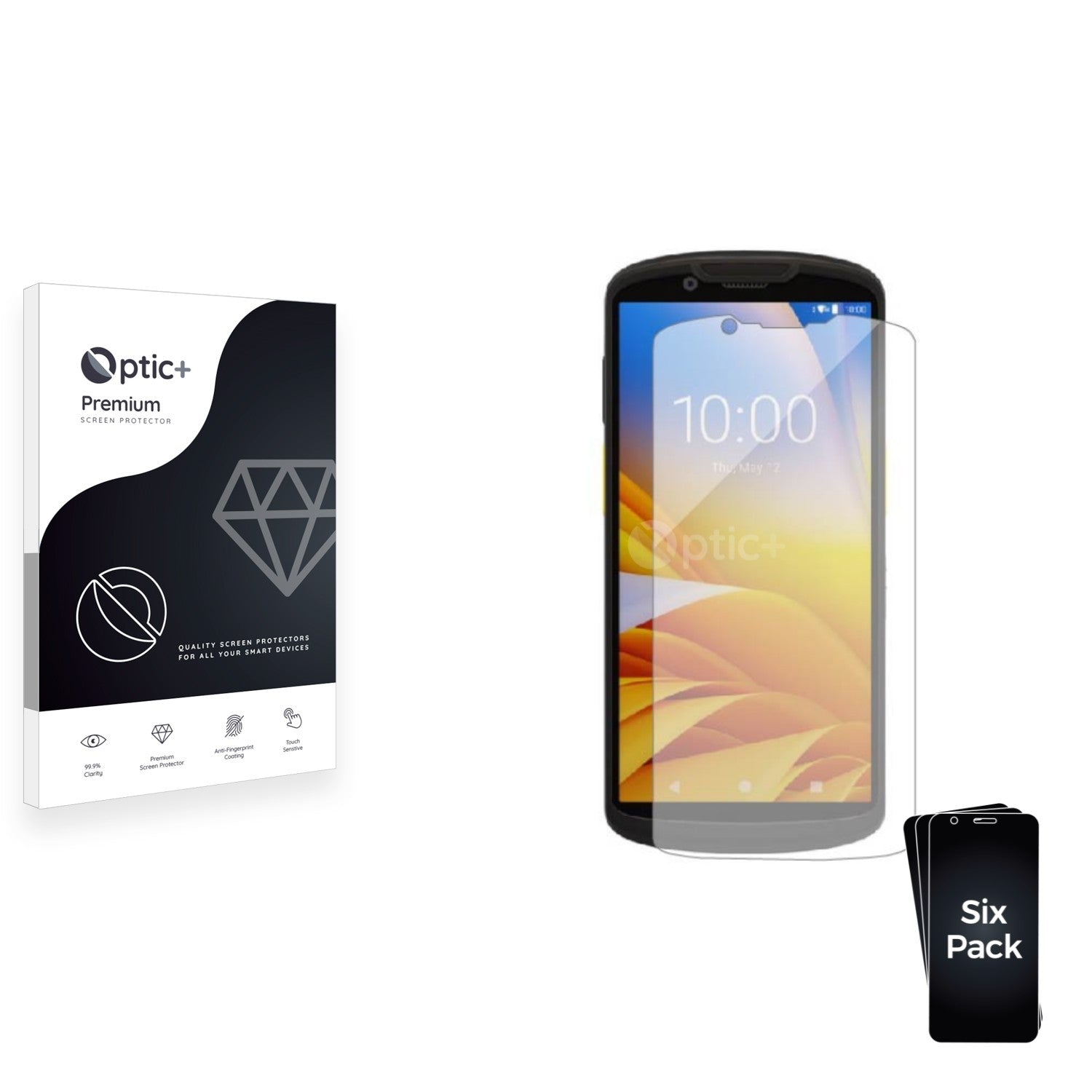 6pk Optic+ Premium Film Screen Protectors for Zebra TC53 - ScreenShield